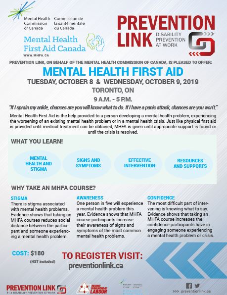 Mental Health First Aid – Toronto -SOLD OUT