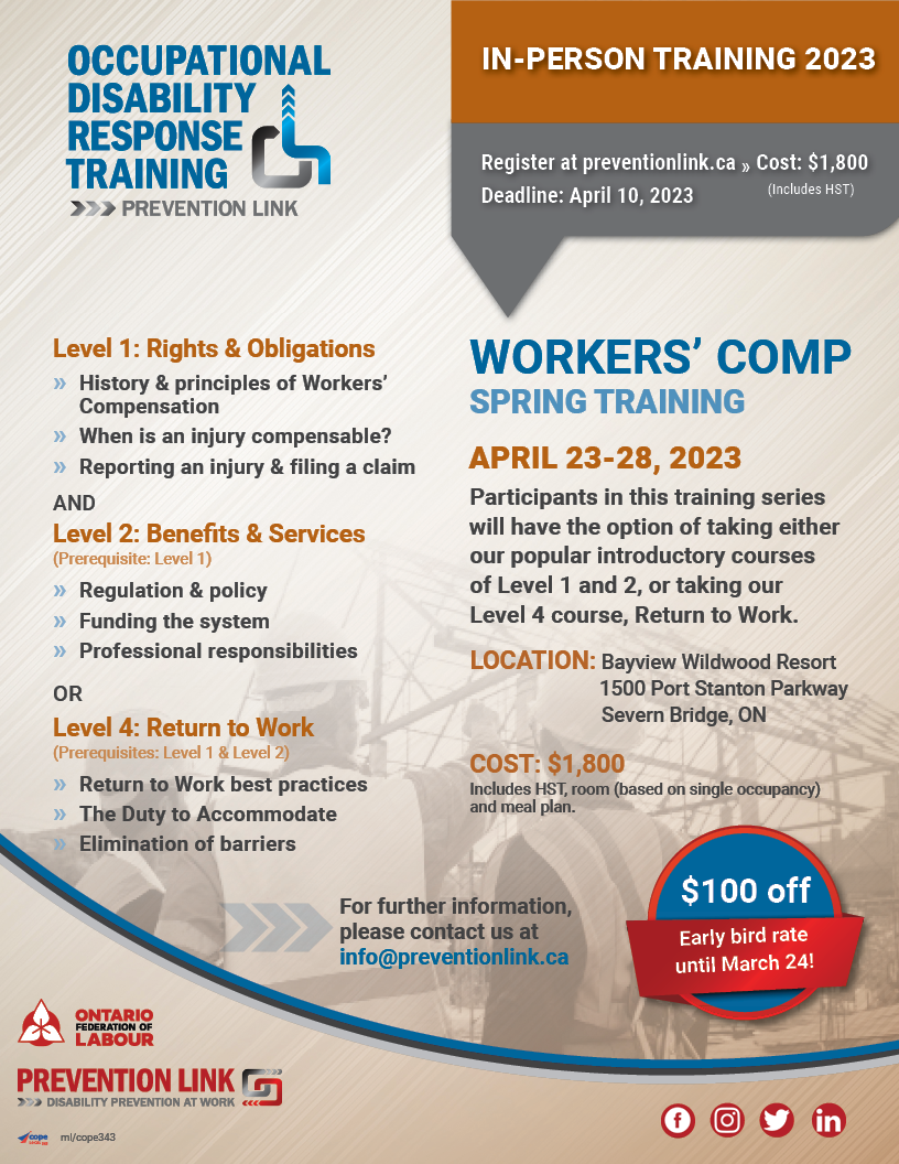Workers’ Comp spring training 2023