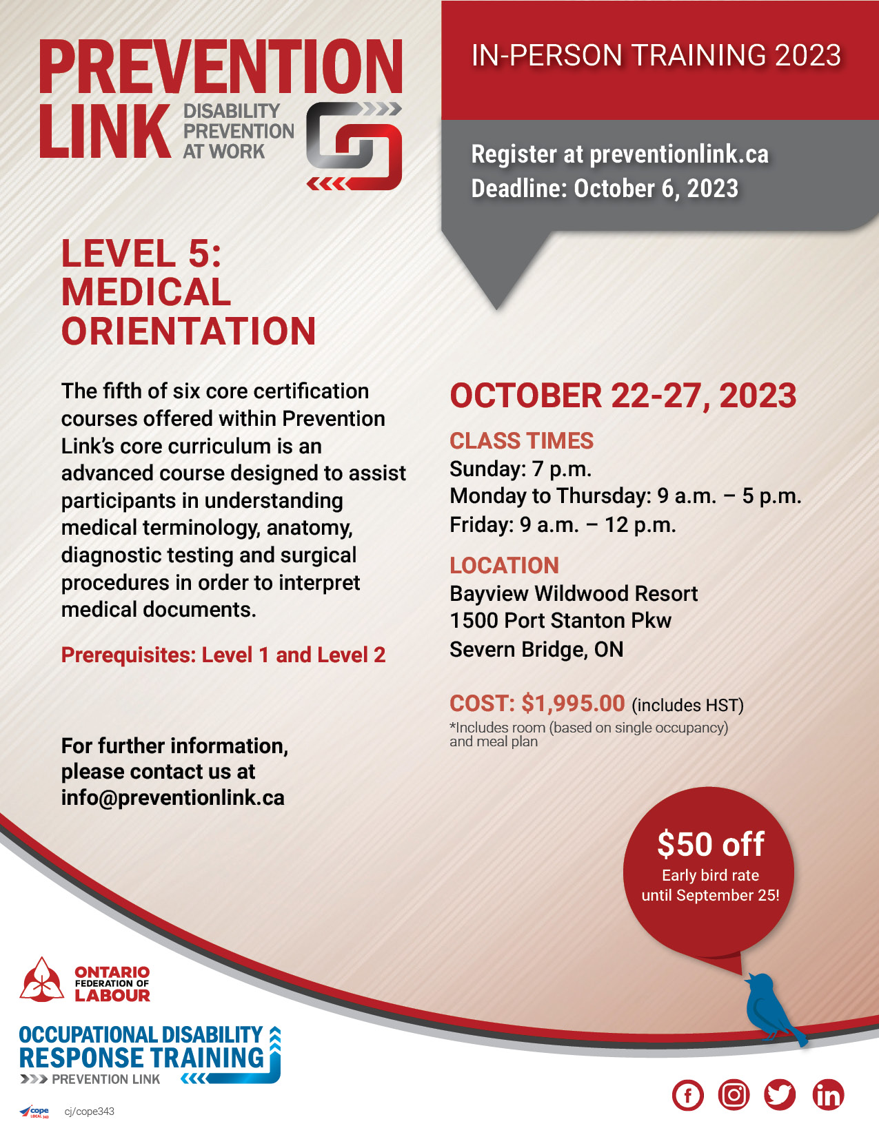 Level 5 Medical Orientation – In-Person