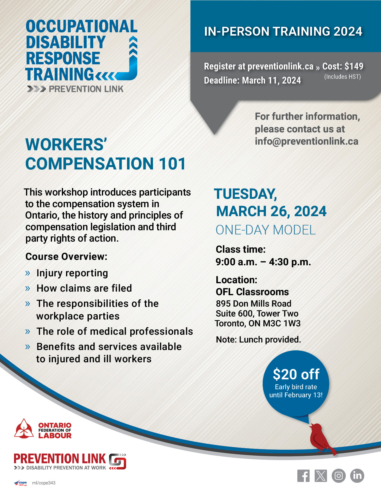 Workers’ Compensation 101 – In-Person